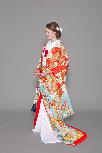 TANAN丹庵 色打掛「寿鶴松竹梅」 - TANAN 丹庵