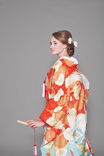 TANAN丹庵 色打掛「寿鶴松竹梅」 - TANAN 丹庵